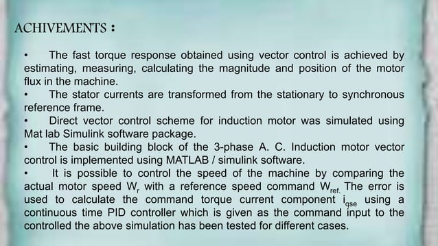 vector control of induction motor | PPTX