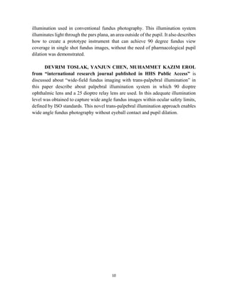 BATCH 4 DESIGN OF OPTICAL SYSTEM FOR SMART PHONE BASED FUNDUS CAMERA ...