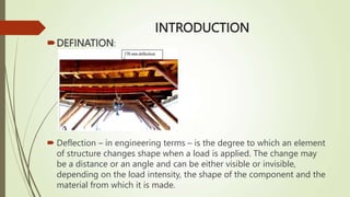 photograaph of structural members having excessive deflection. | PPT