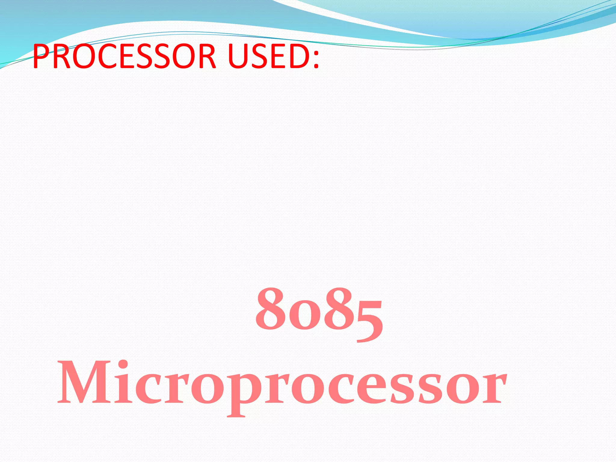 PART -1 TRAFFIC LIGHT CONTROL USING 8085 | PPTX