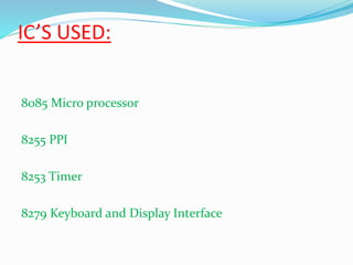 PART -1 TRAFFIC LIGHT CONTROL USING 8085 | PPTX