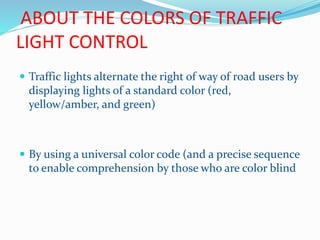 PART -1 TRAFFIC LIGHT CONTROL USING 8085 | PPTX