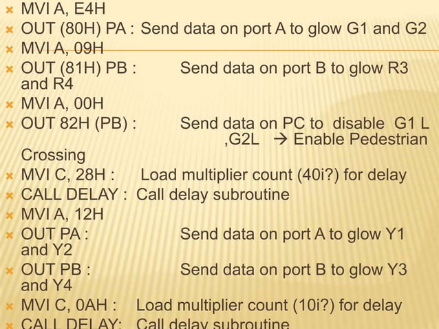 TRAFFIC LIGHT CONTROL SYSTEM USING 8085 MICROPROCESSOR | PPTX