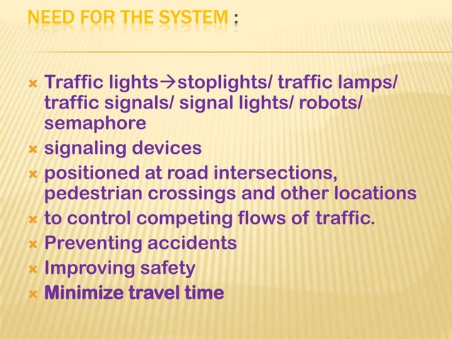 TRAFFIC LIGHT CONTROL SYSTEM USING 8085 MICROPROCESSOR | PPTX