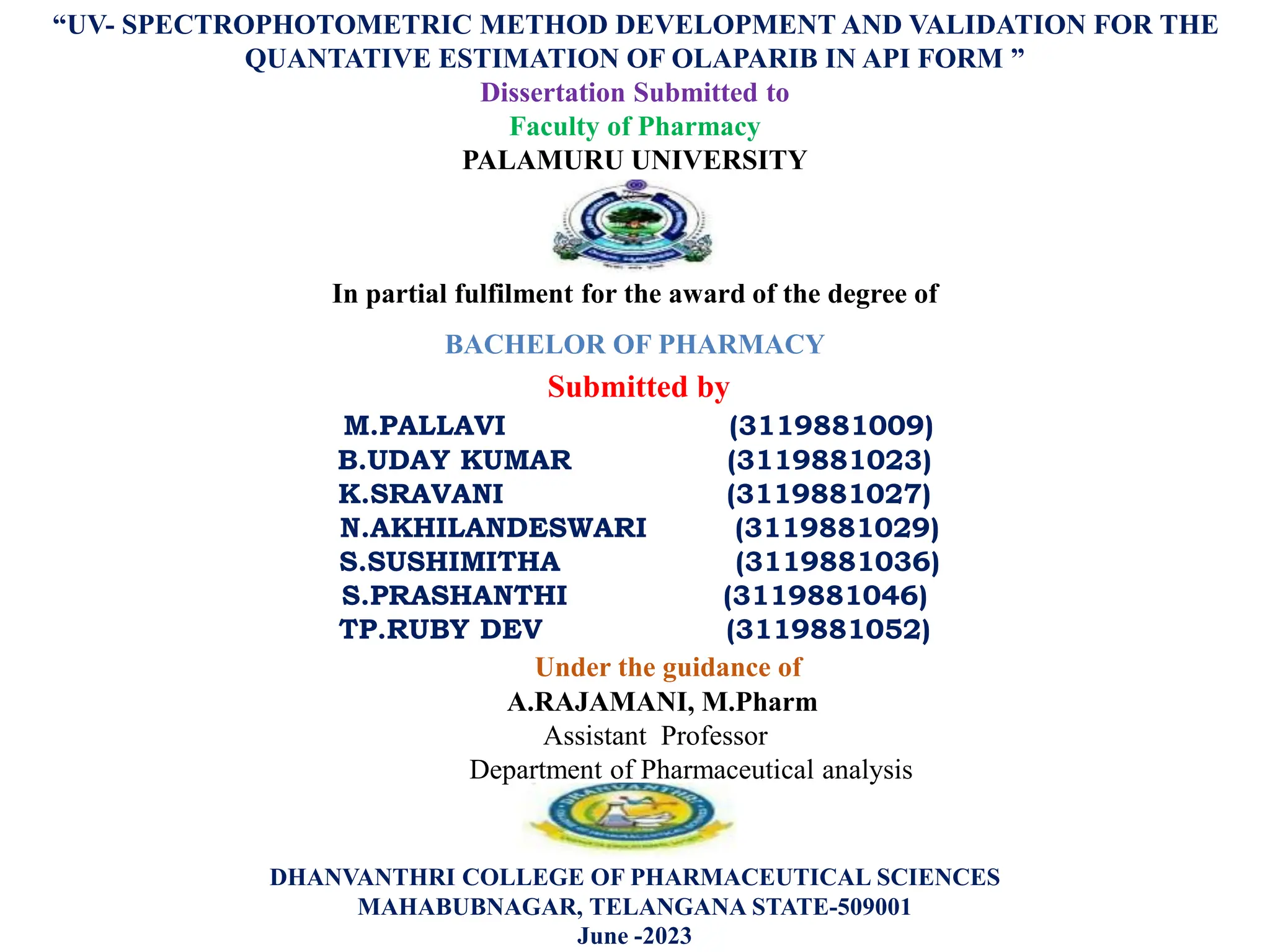 Method Development And Validation By Uv Visible Spectrophotometer Pptx Physics Science