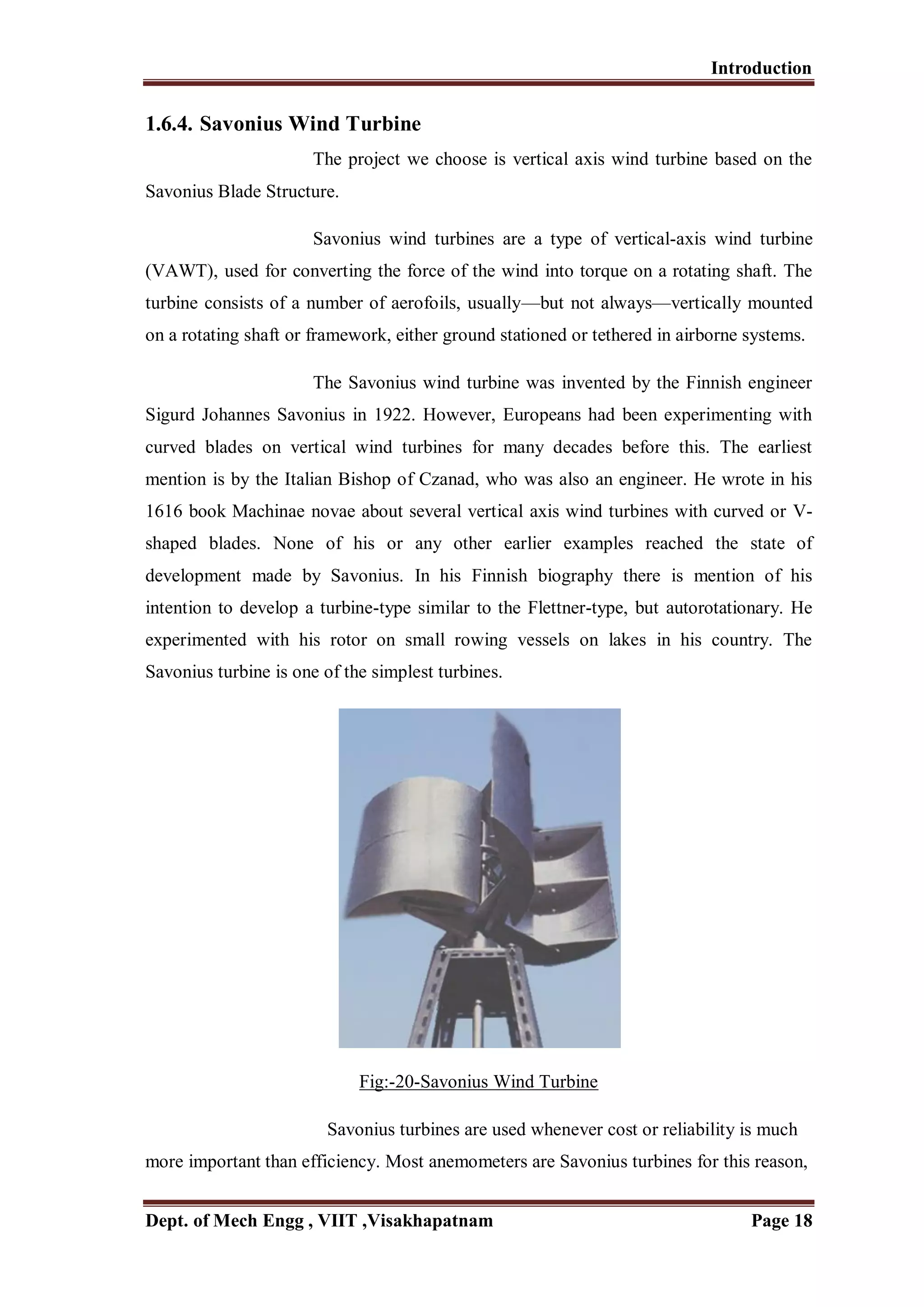 Savonious Wind Turbine with new blade (scoop) design | PDF