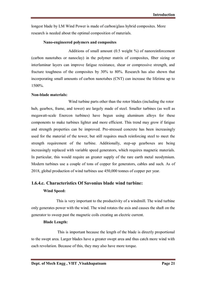 Savonious Wind Turbine with new blade (scoop) design | PDF