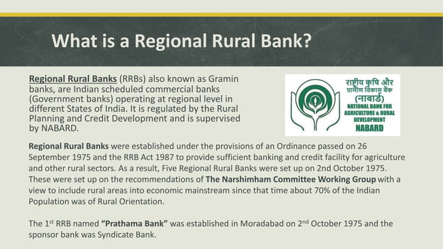 Regional Rural Banks | PPTX