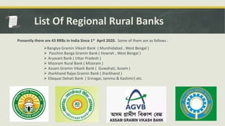 Regional Rural Banks | PPTX