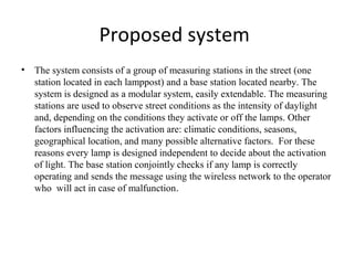 intelligent street light by zigbee protocol | PPT