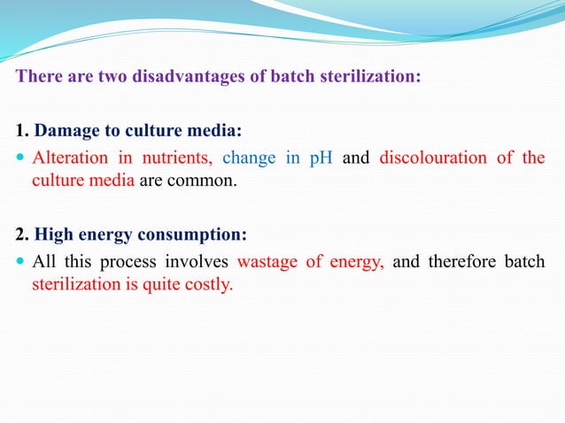 Batch and Continuous Sterilization techniques | PPTX | Cooking | Food ...