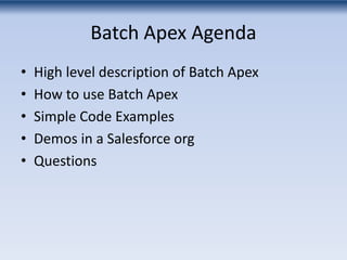 Batch Apex in Salesforce | PPTX