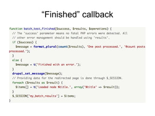 Drupal course - batch API | ODP