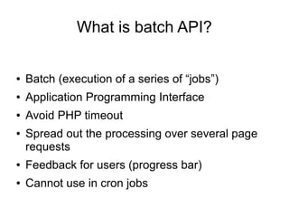 Drupal course - batch API | PPT