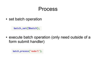 Drupal course - batch API | ODP