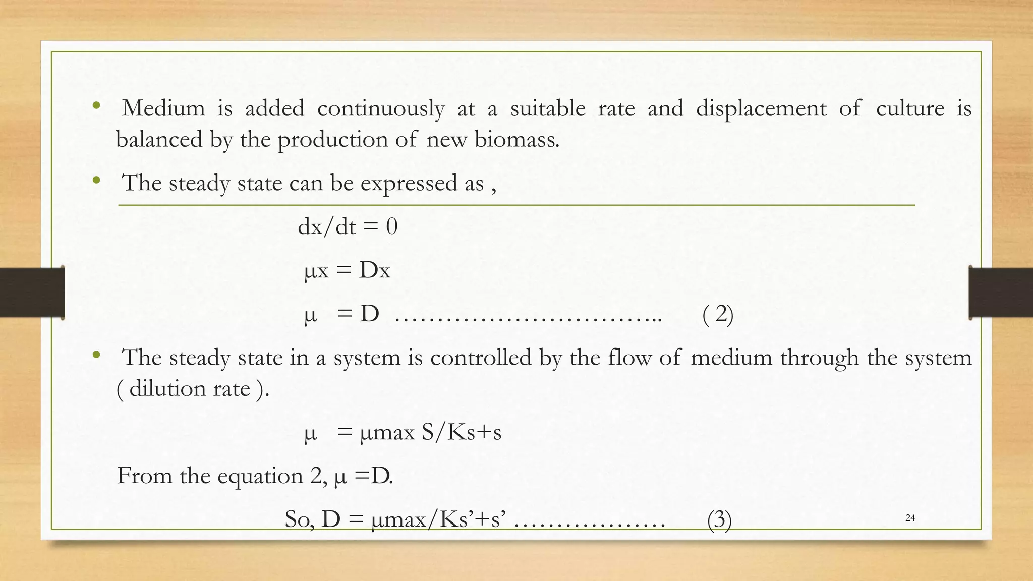 Batch & continuous culture | PPTX