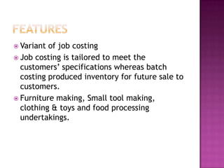 Batch costing | PPTX