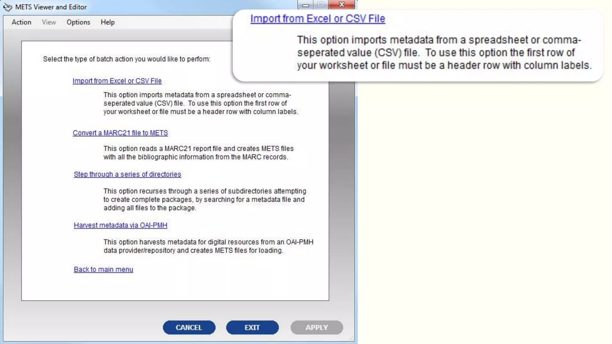 Batch creation of METS files | PDF