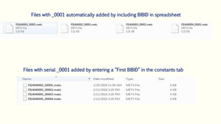 Batch creation of METS files | PDF