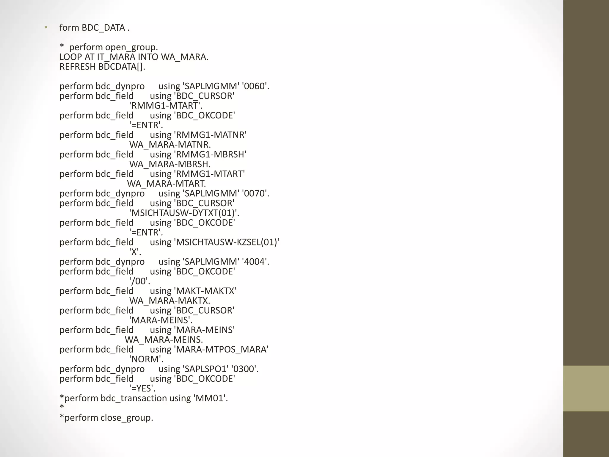Sap Batch Data Communication Ppt