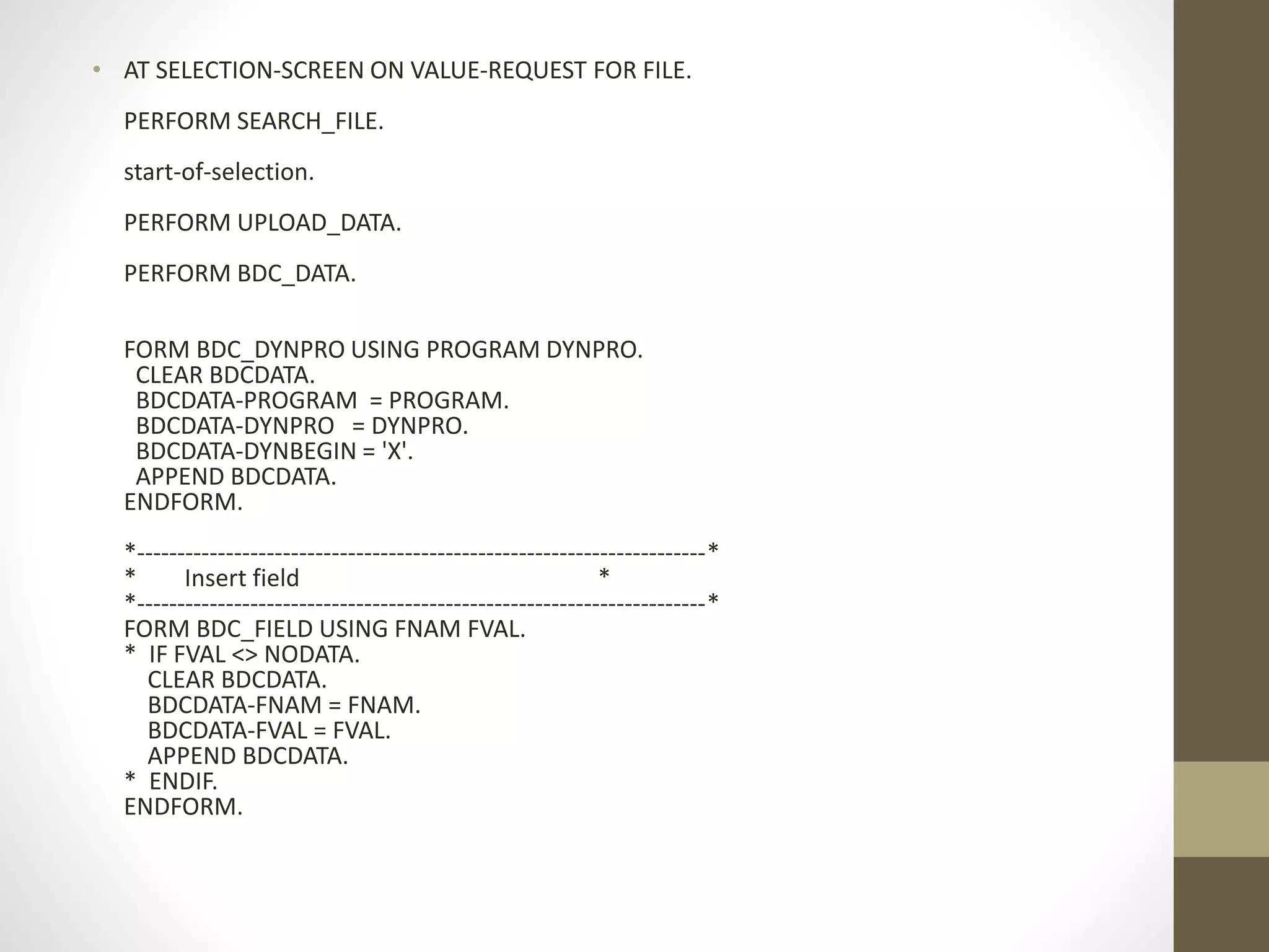 Sap Batch Data Communication Ppt