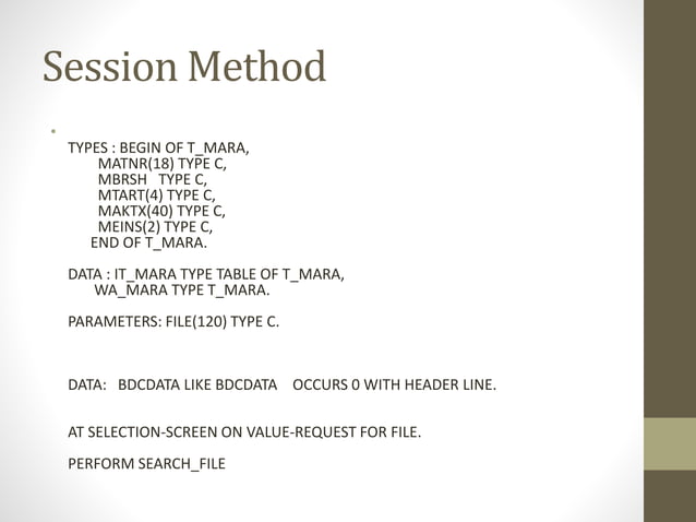 Sap Batch Data Communication Ppt