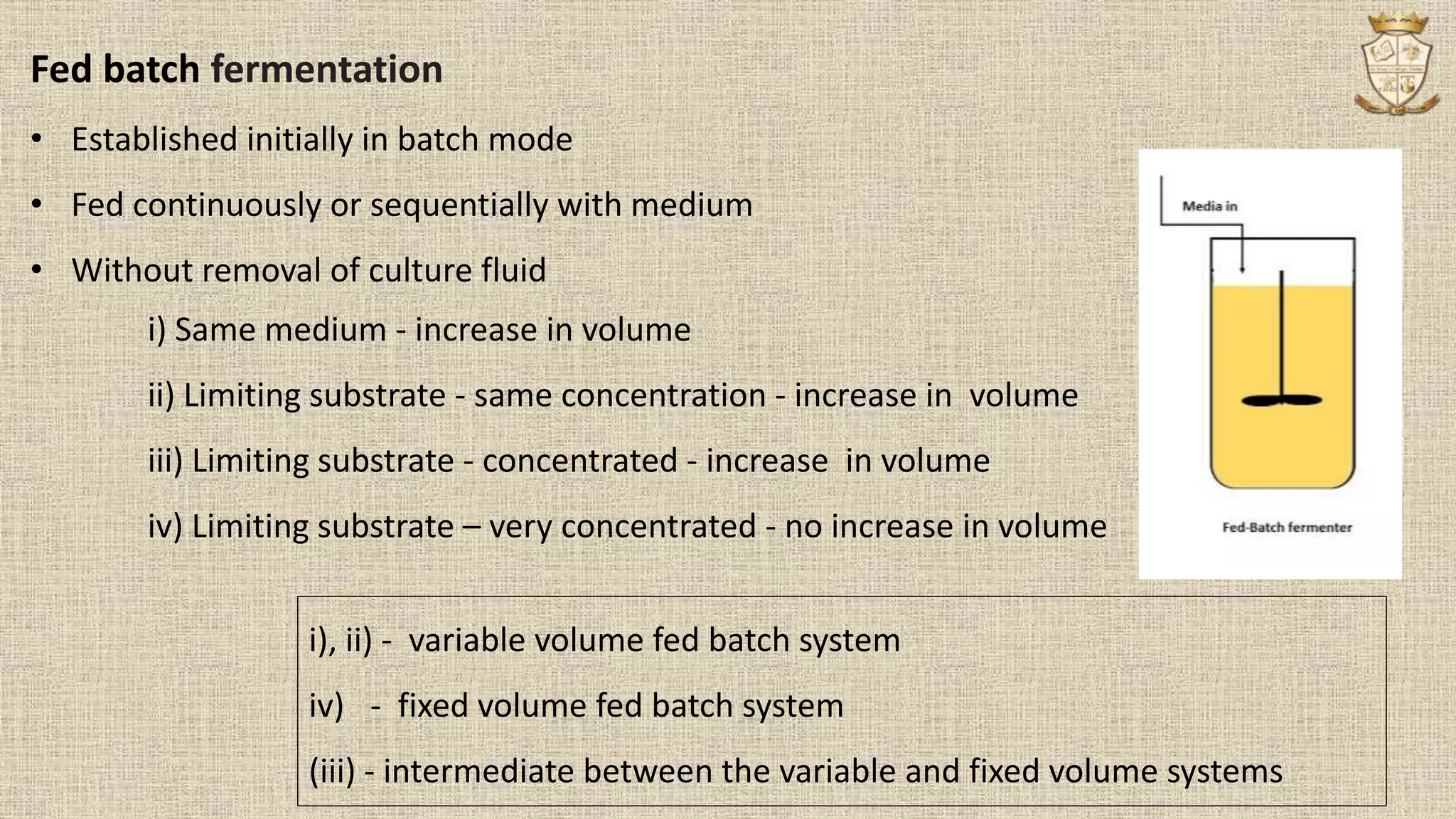 Batch, fedbatch and continuous fermentation | PPTX