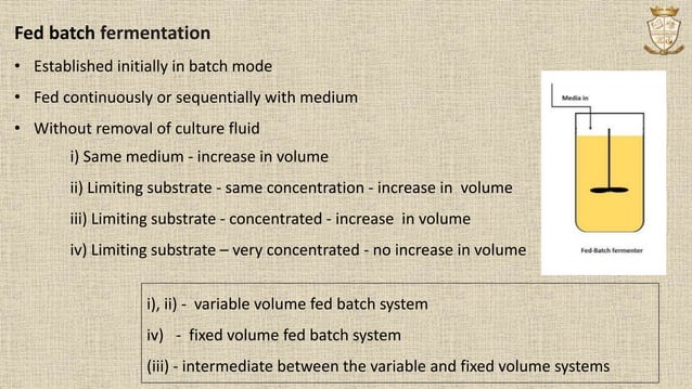 Batch, fedbatch and continuous fermentation Batch, fedbatch and continuous fermentation