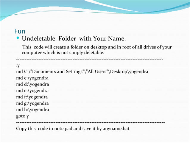 Batch file programming | PPT Batch file programming | PPT
