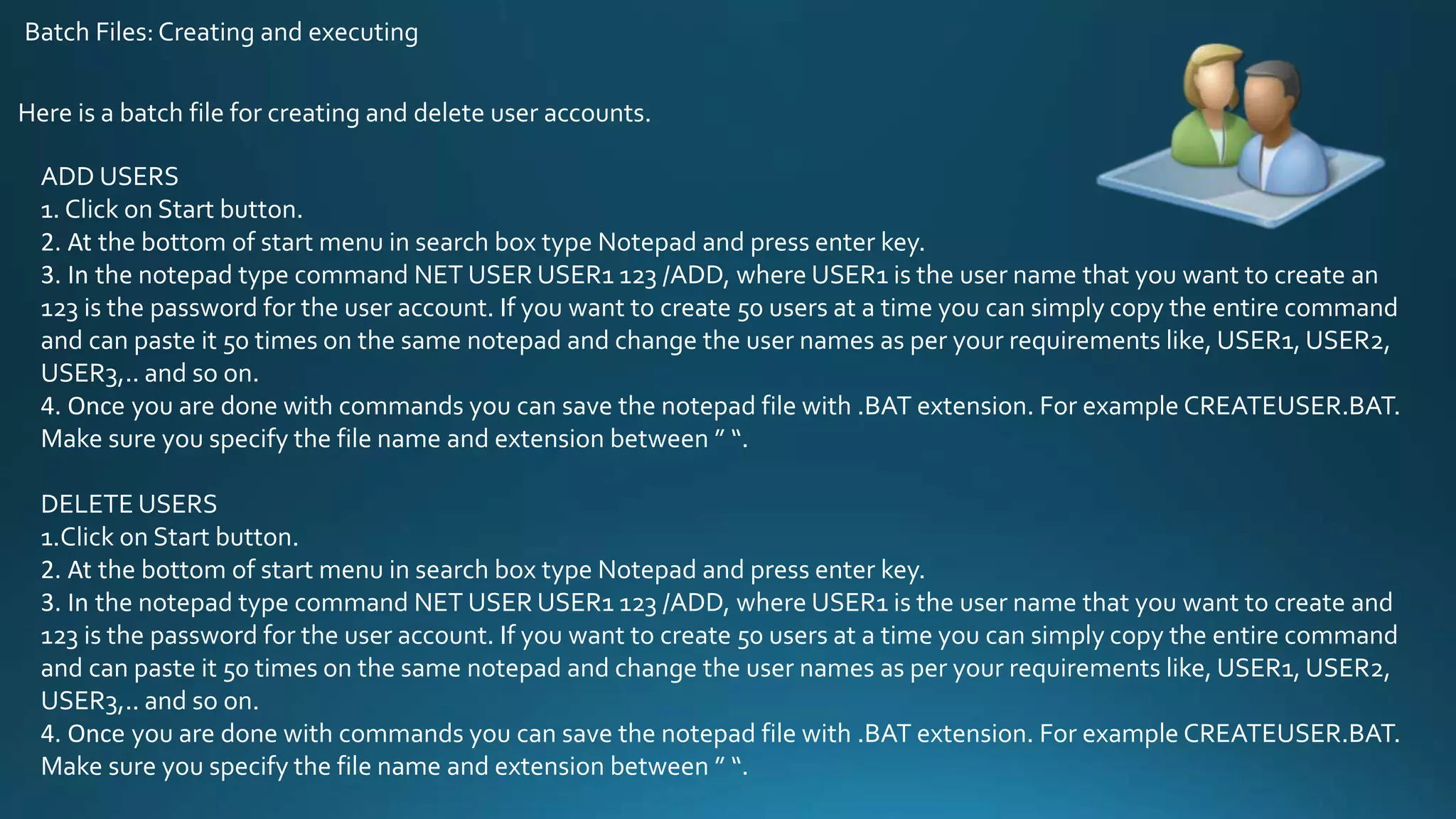 Batch FIles | PPTX | Operating Systems | Computer Software and Applications