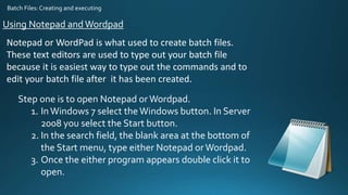 Batch FIles | PPTX
