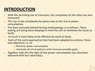 Low power and efficiency test pattern generator | PPT