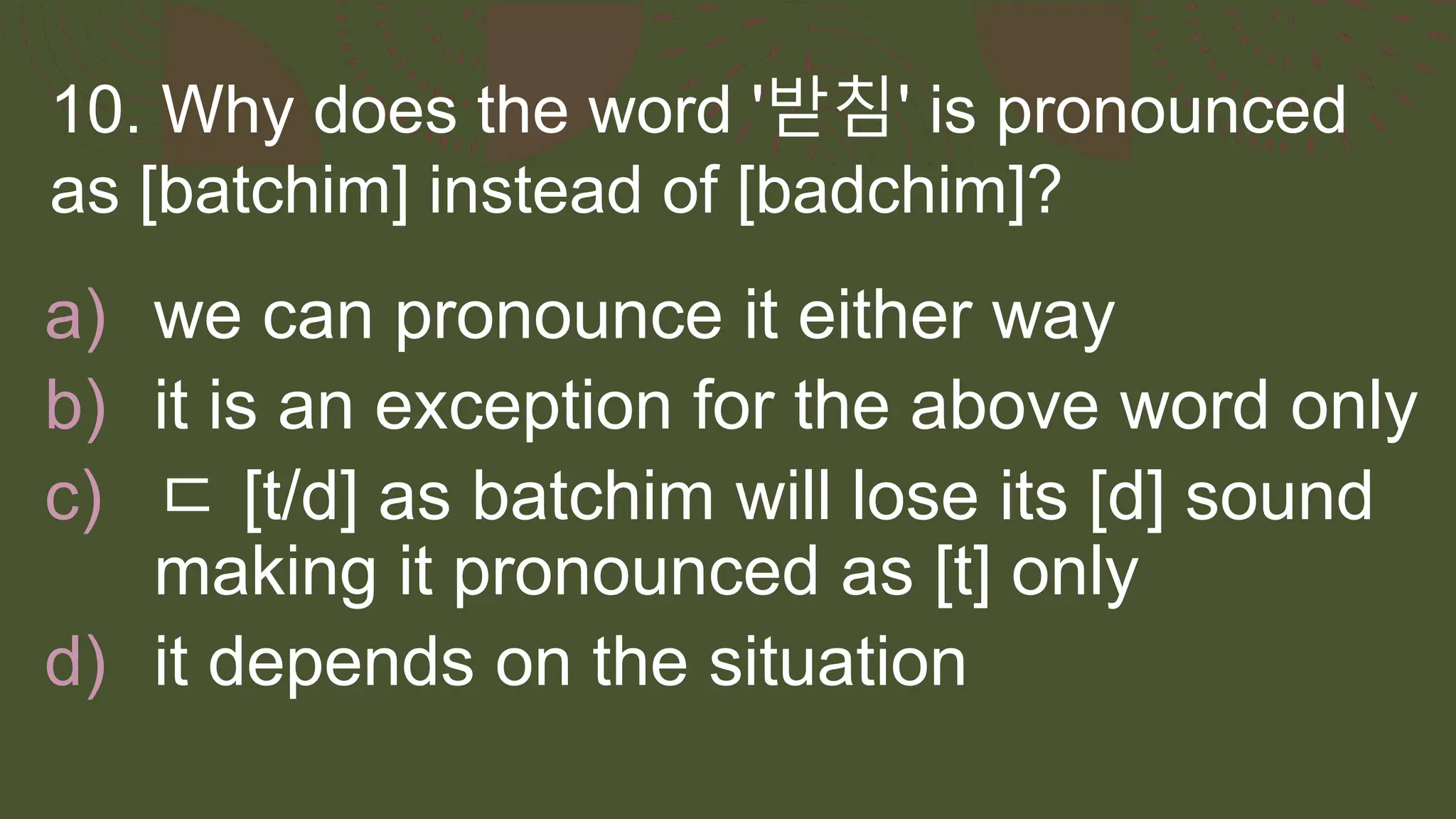 BATCHIM PRACTICE 2 in KOREAN Hangul Subj | PPT