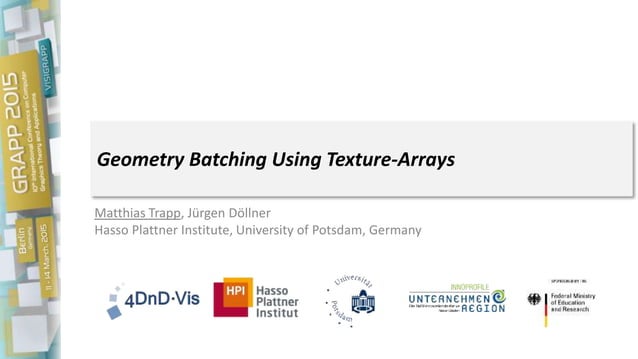 Geometry Batching Using Texture-Arrays | PPT