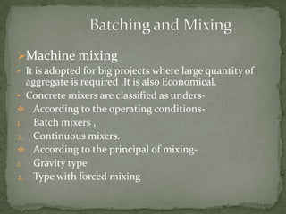 Batching and mixing | PPTX
