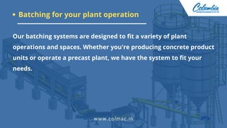 Batching & Mixing Solutions | Concrete Block Making Machine ...