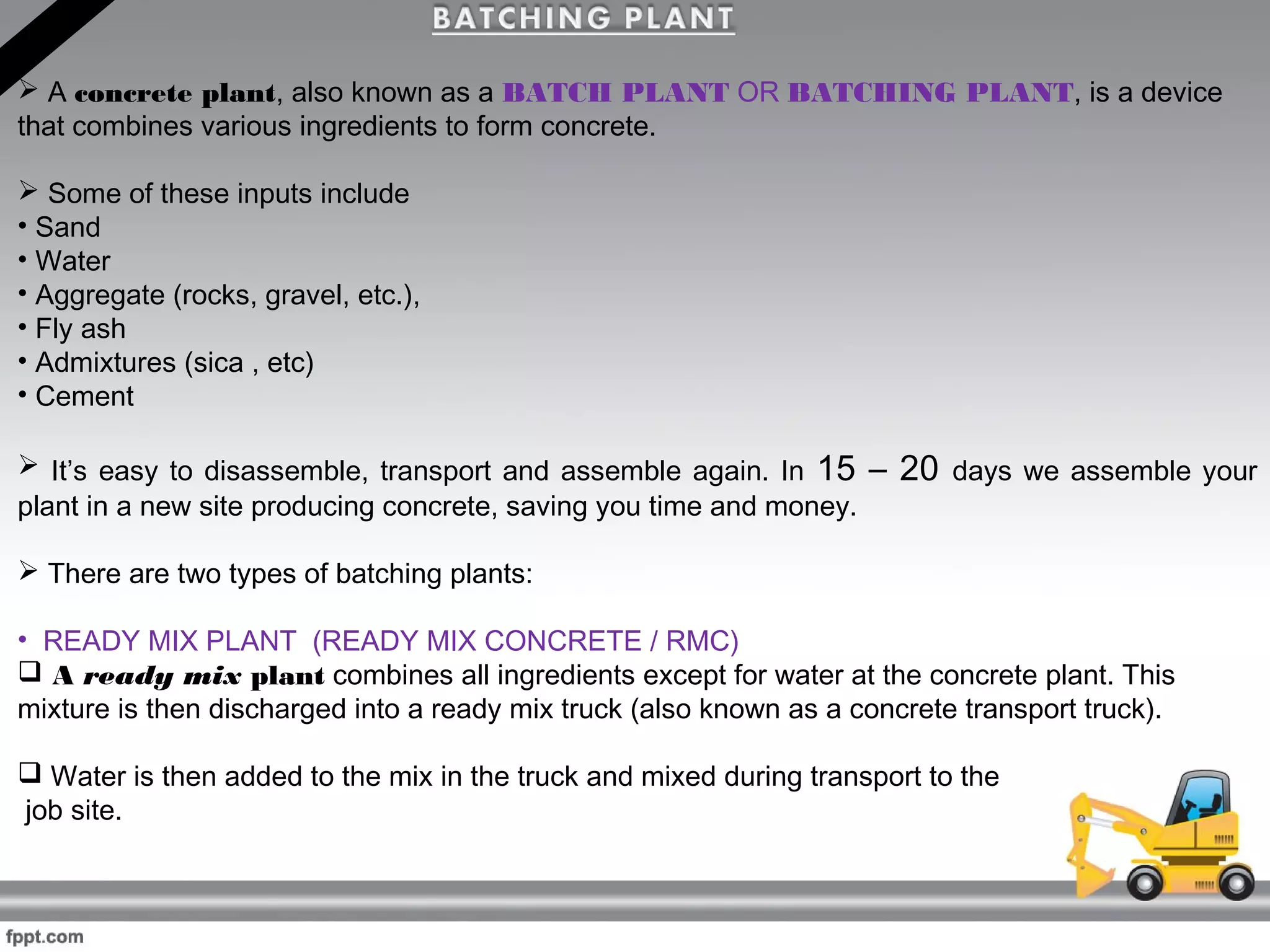 Batching plant ppt | PPT