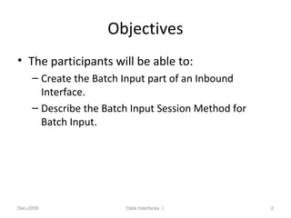 Batch input session | PPT
