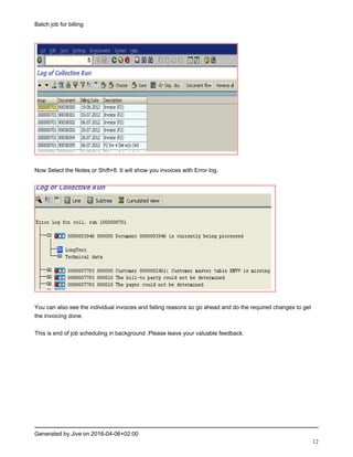 Batch job schedule | PDF