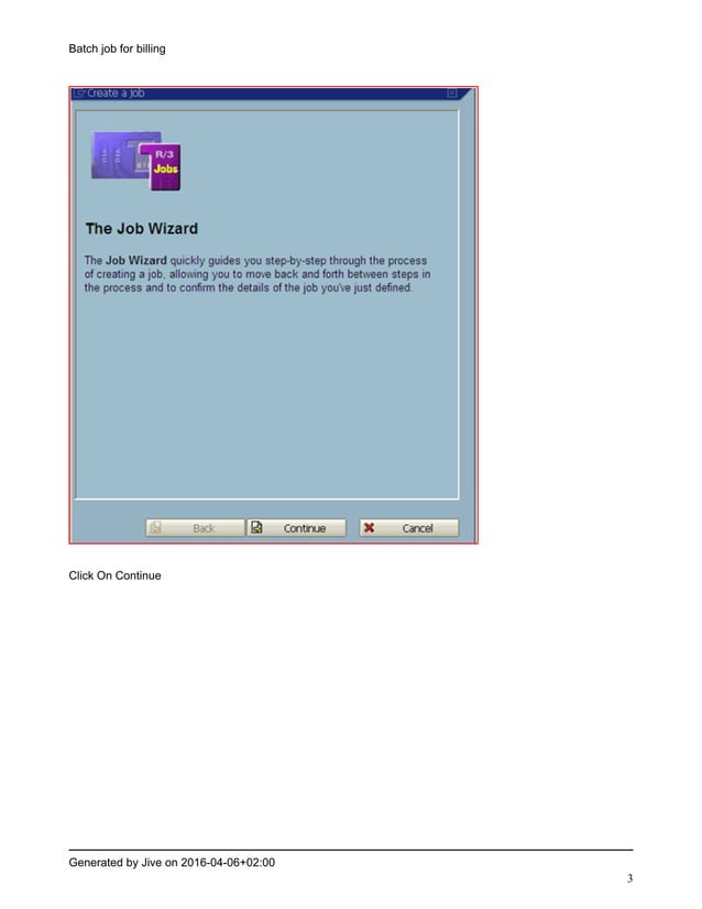 Batch job schedule | PDF