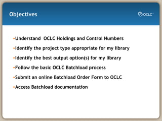 Batchloading Presentation | PPT