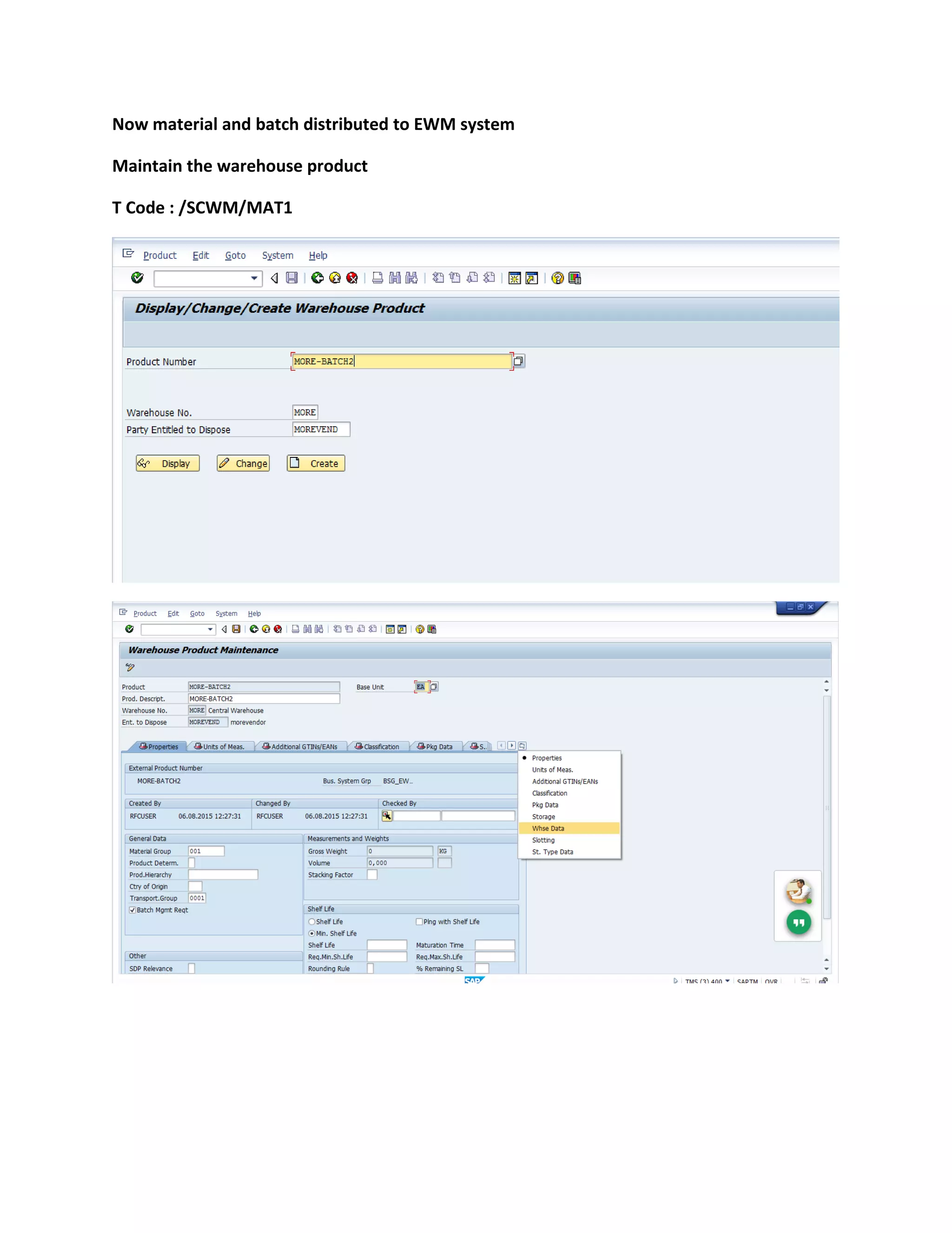 SAP EWM BATCH MANAGEMENT | DOC