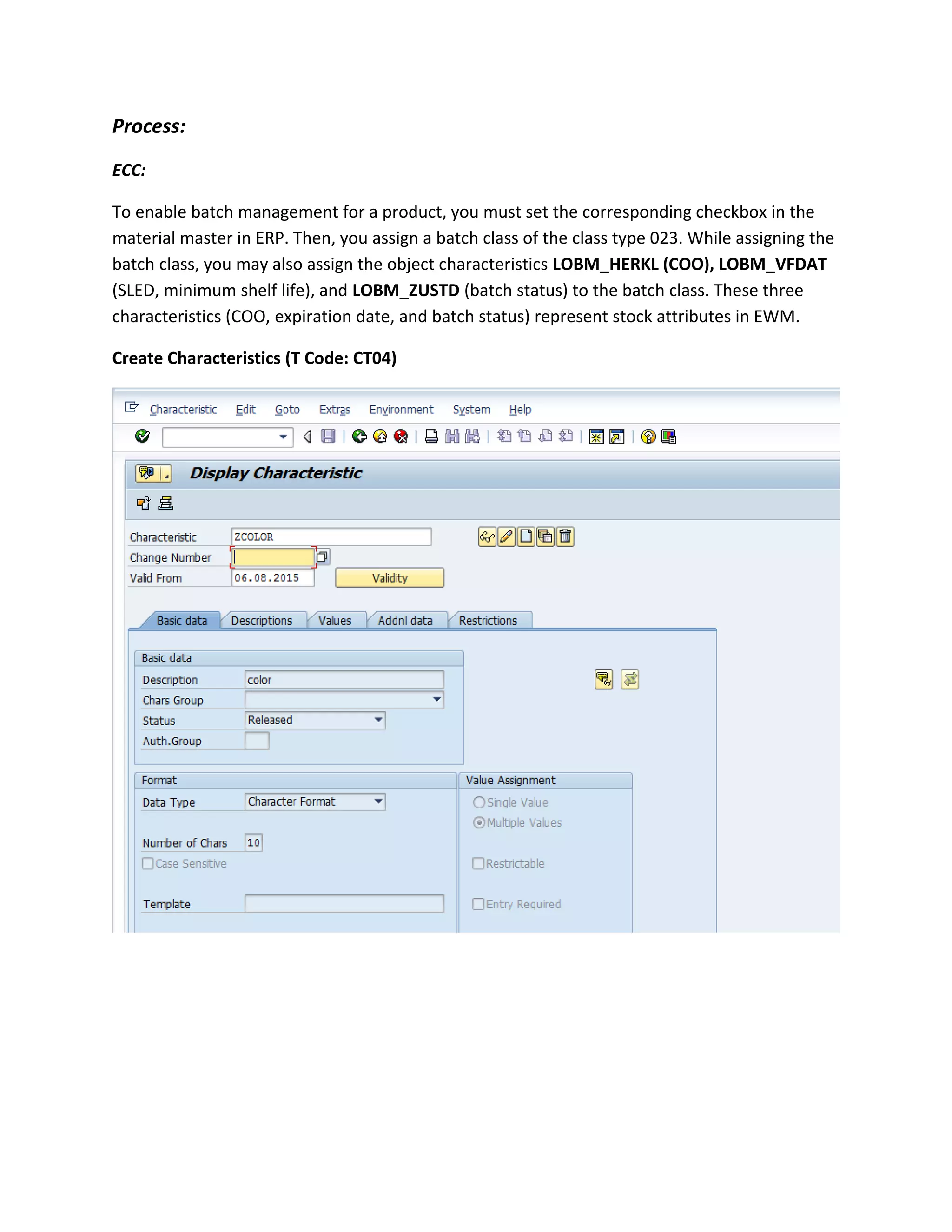 SAP EWM BATCH MANAGEMENT | DOC
