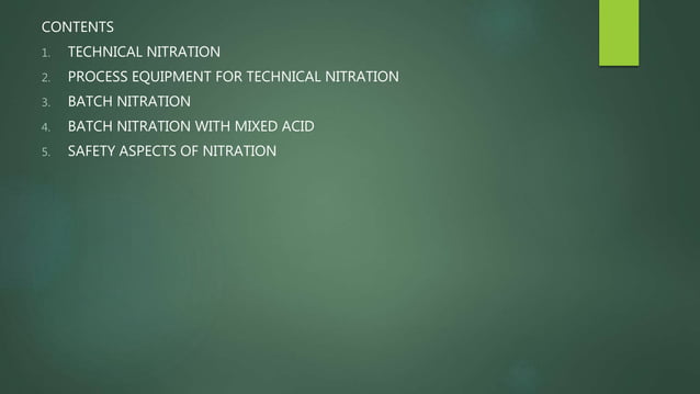 Batch nitration | PPTX | Chemistry | Science