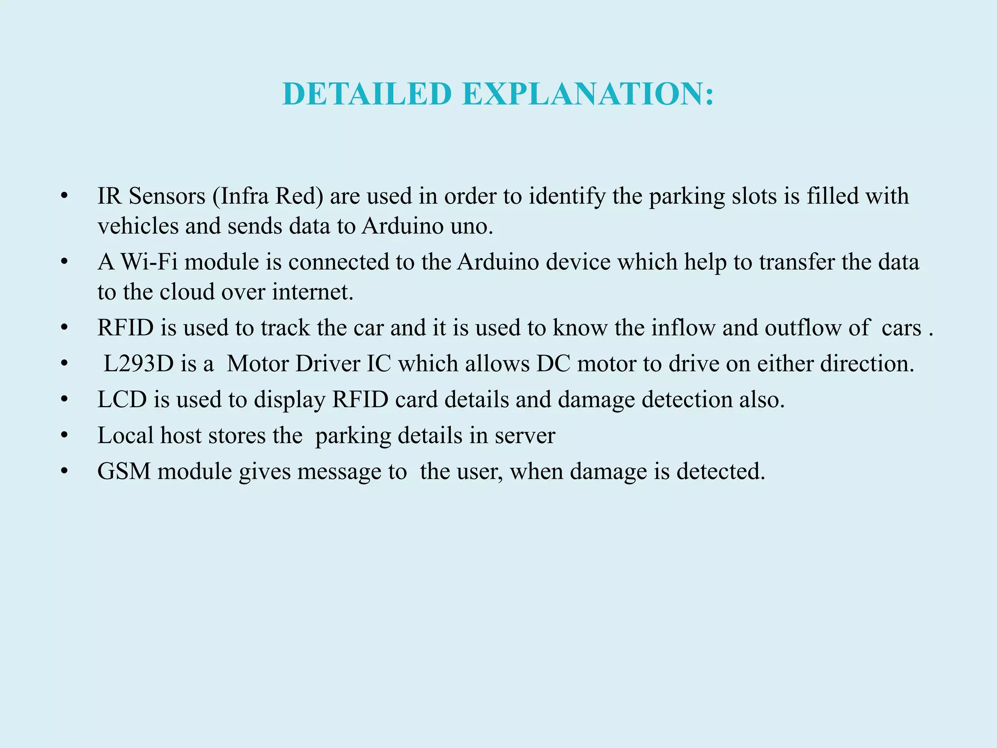 IOT Based Smart Parking and Damage Detection Using RFID | PPT