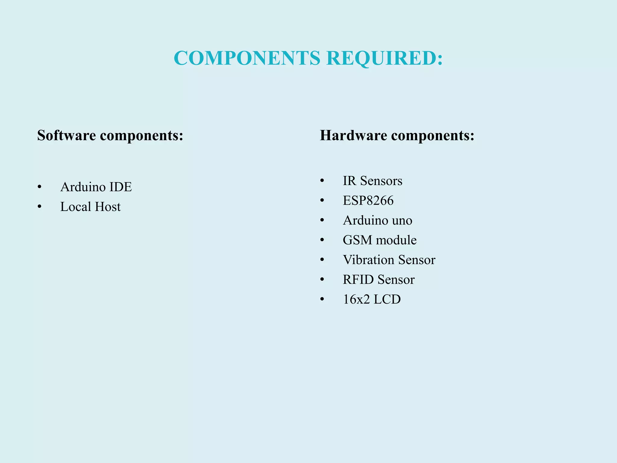 IOT Based Smart Parking and Damage Detection Using RFID | PPT