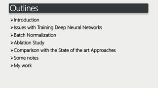 Batch normalization presentation | PPTX