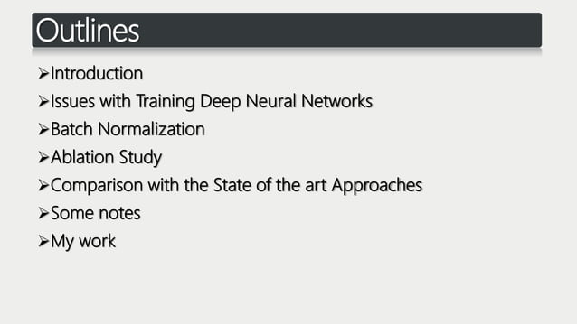 Batch normalization presentation | PPTX | Programming Languages | Computing