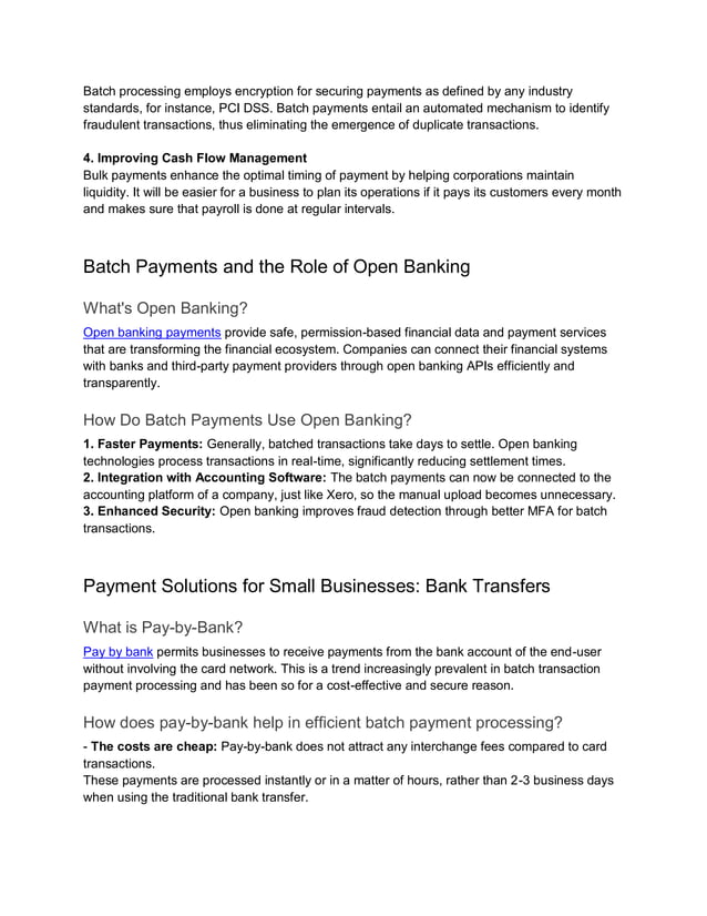 Simplifying business transactions: The batch payment approach | PDF