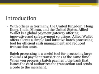 Batch Payment Processing | PPTX